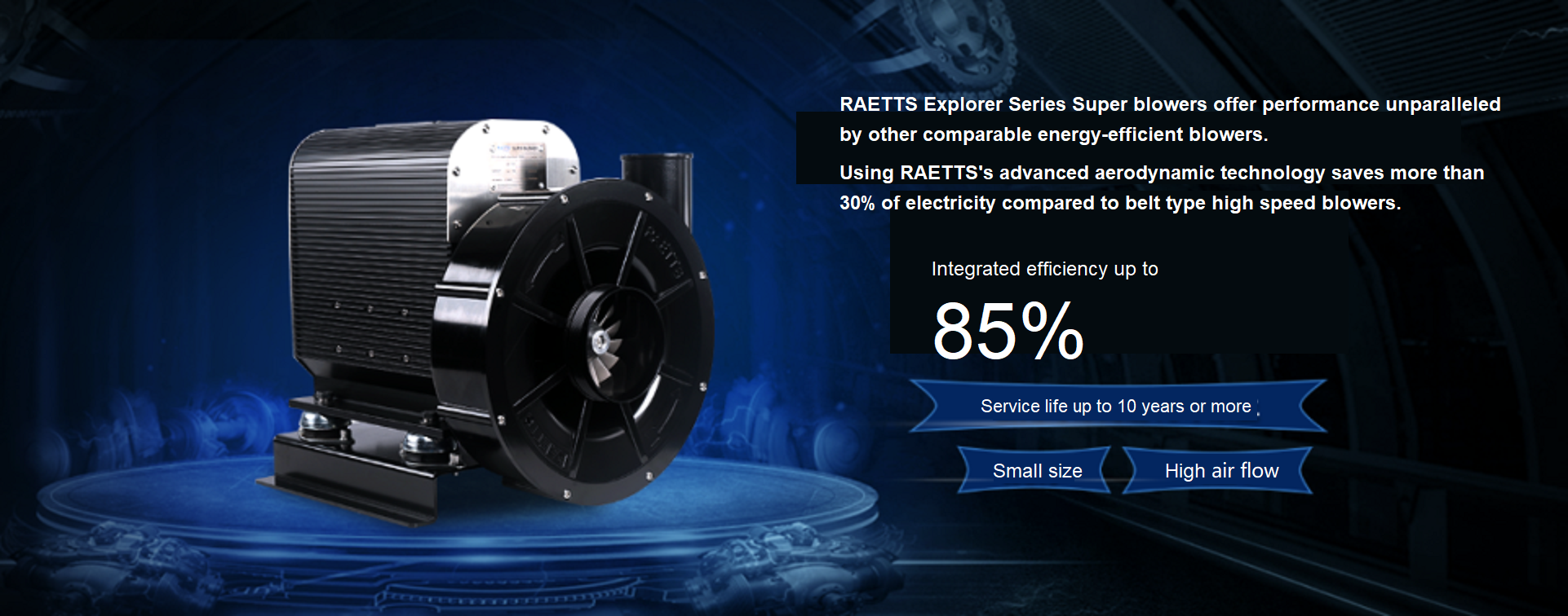 RAETTS Explorer High Speed Centrifugal Blower (Integrated type) - RAETTS